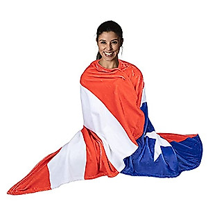 Puerto Rico Flag Throw Blanket, Super-Soft Extra-Large Puerto Rican Flag Blanket for Men, Women, Teens and Children, Cute Fleece Puerto Rico Blanket (50in x 60in) Warm and Cozy Throw for Bed or Couch