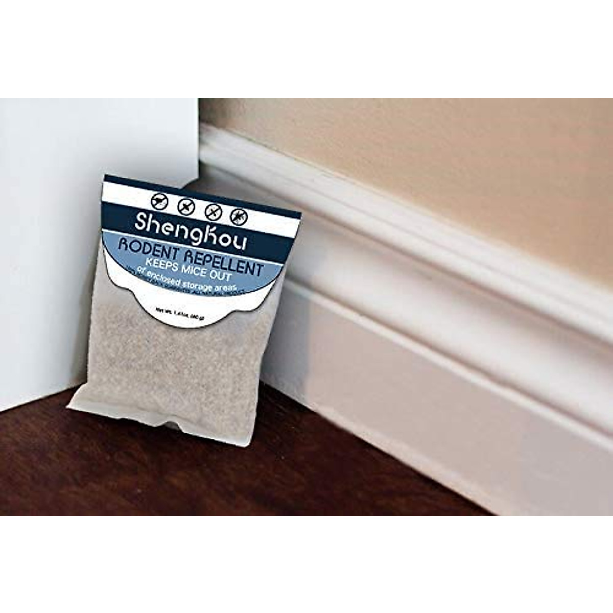 ShengKou Deterrent Mouse Repellent Pouches, Keep Rodent, Mice, Rats Away from Your House, Indoor, Cars, Vehicles, Home (4 Packs)