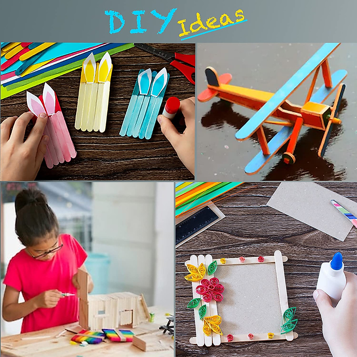 100 Piece Large Jumbo Wooden Craft Sticks (6" x 3/4"), Premium Natural Organic Wood for Waxing, Craft Project, Tongue Depressor, Popsicle, Ice Cream Stick ,Woodcraft, Paint Stirrer and Art - Apremont