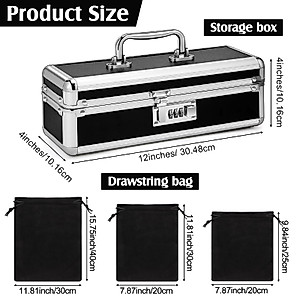 Tioncy Toy Box Lockable Storage Case Toy Organizer Toy Storage with 6 Pcs 3 Size Game Toys Drawstring Storage Bags