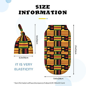 YIFTD Swaddle Blanket African Print Soft Cotton Baby Blanket Newborn Plush Receiving Blanket Swaddling Wrap Set Sleeping Bag for Toddler Infant Boy Girl(0~6 Months)