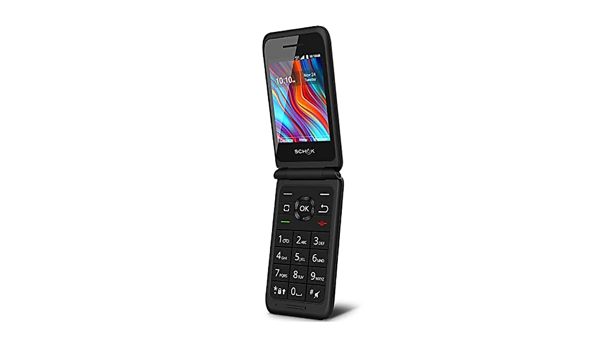 Boost Mobile 4G LTE Schok Flip Phone - Large Display & Long Battery