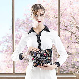 GJTIM Broadway Musical Gift Makeup Bag Theatre Bag I'm Not Dramatic I'm Theatrical Musical Theatre Gift West End Broadway Zipper Pouch (I’m Theatrical Black)