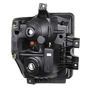 Auto Dynasty Factory Style Halogen Headlights Assembly Compatible with Ford F250 F350 F450 F550 Super Duty 2nd Gen 2008-2010, Driver and Passenger Side, Chrome Housing Amber Corner