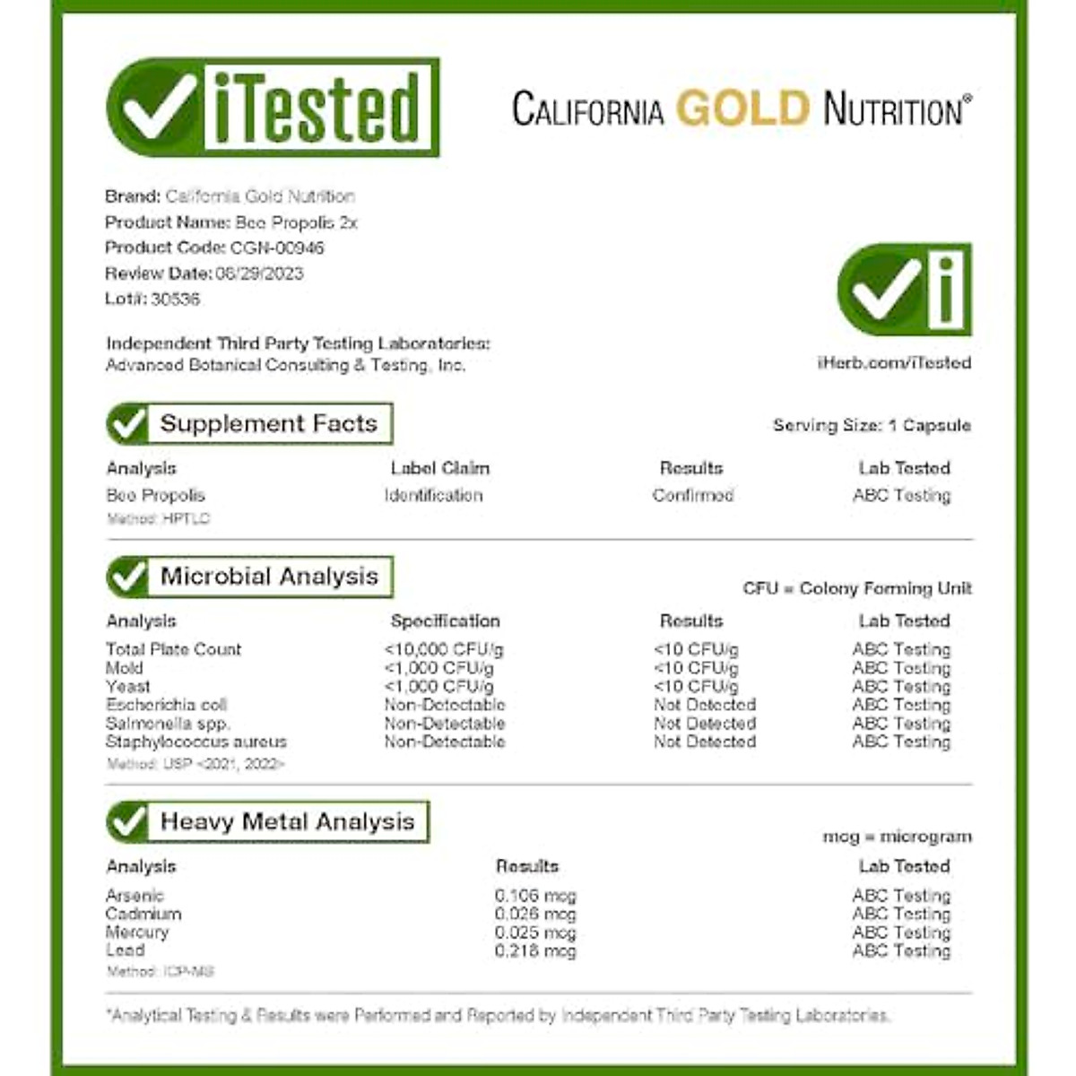 California Gold Nutrition Bee Propolis 2X Potency, Concentrated Extract 500 mg, Equivalent to 1000 mg of Natural Propolis, Support Immune Health & Vitality*, 240 Veggie Capsules