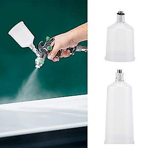 Plastic Spray Paint Gun Airbrush Cup Pot Airbrush Accessories Watering Can Spray Paint Cup Threaded Connector Part 2 Pcs/Set