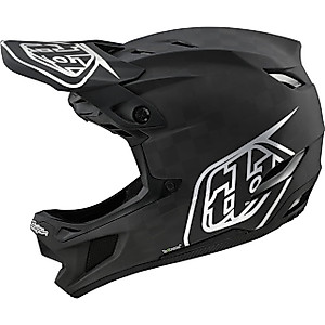 Troy Lee Designs D4 Carbon Full Face Mountain Bike Helmet for Max Ventilation Lightweight MIPS EPP EPS Racing Downhill DH BMX MTB - Adult Men Women - Black/Silver, Medium