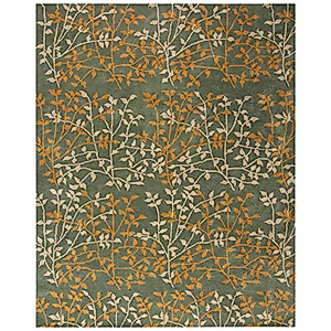 SAFAVIEH Soho Collection 7'6" x 9'6" Light Brown/Multi SOH733D Handmade Premium Wool & Viscose Area Rug