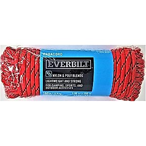 Everbilt 72515 Paracord in Red, 1/8" x 50'
