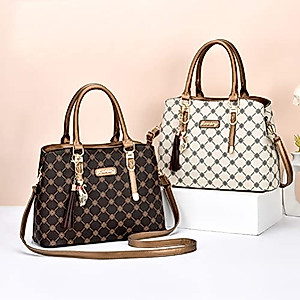 Shoulder Bags for Women New Summer Beach Bag Female Korean Plaid Messenger Bag Women Luxury Casual Designer Handbag Fashion Tote (Gold)