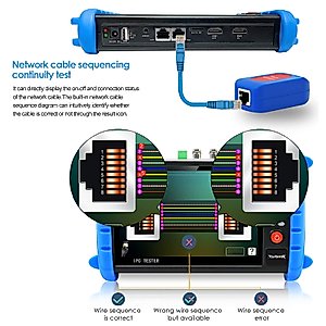 Rsrteng CCTV Camera Tester, IPCXS-ACHITU Security IP Camera Tester 8MP CVI TVI AHD SDI CVBS Camera Tester 7inch IPS Touch Screen Support TDR POE WIFI 4K HDMI IPC Tester