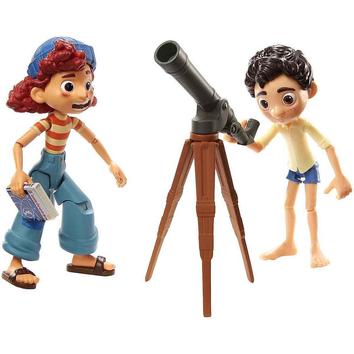 Mattel Disney and Pixar Luca Stargazers Pack with 2 Action Figures & Accessories, Set Includes Luca Paguro & Giulia 5-inch Collectibles