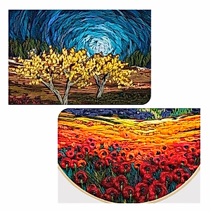 Maydear 4 Pack Embroidery Starter Kit with Pattern, Stamped Cross Stitch Kits for Beginners Adults with Embroidery Hoop and Instructions, Hand Embroidery Kit (Embroidery kit flower2)