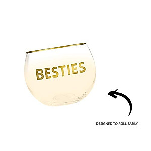 Santa Barbara Design Studio Sippin' Pretty Roly Poly Cocktail Glass, 13-Ounce, Besties