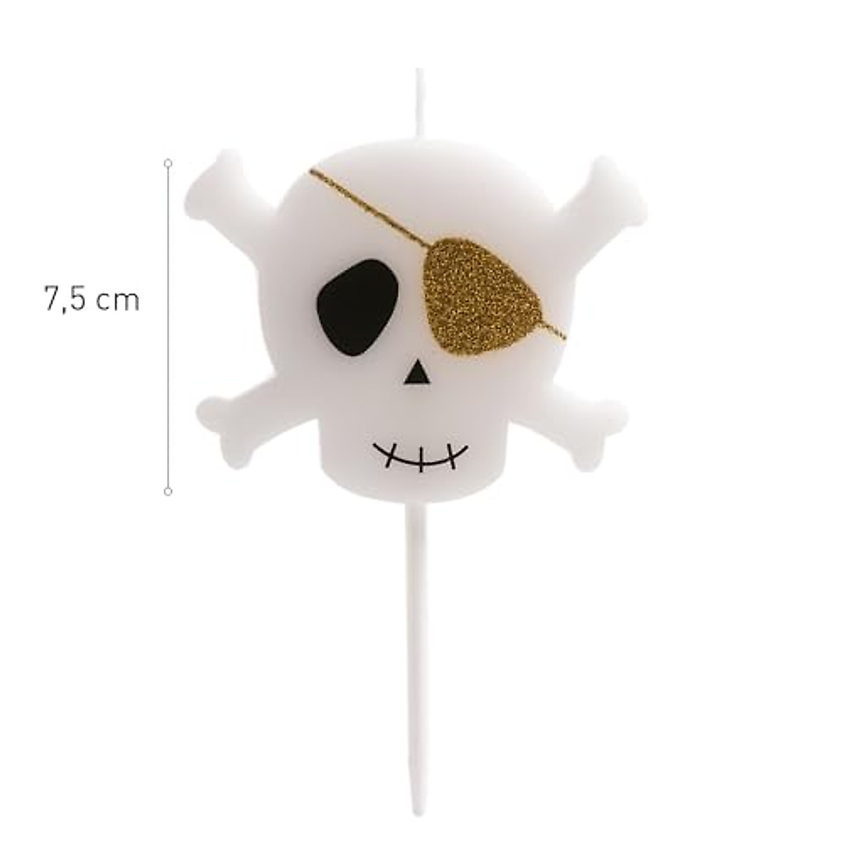 dekora Birthday Candle, Unscented, Pirate Design, Perfect for Children's Parties