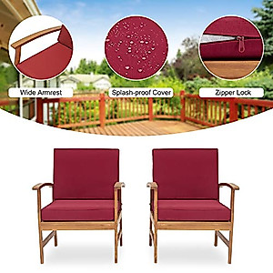 kinbor Outdoor Sofa Set Patio Furniture Set 7 Piece Wood Patio Set Outdoor Sectional Sofa Couch for Patio Deck
