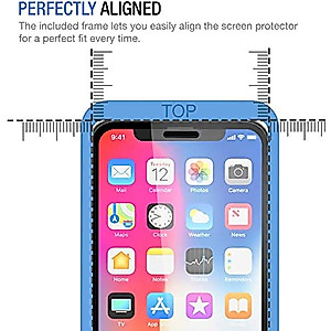 TETHYS Glass Screen Protector Designed for iPhone 11 Pro/iPhone Xs [Edge to Edge Coverage] Full Protection Durable Tempered Glass Compatible iPhone X/XS/11 Pro [Guidance Frame Include] - Pack of 3