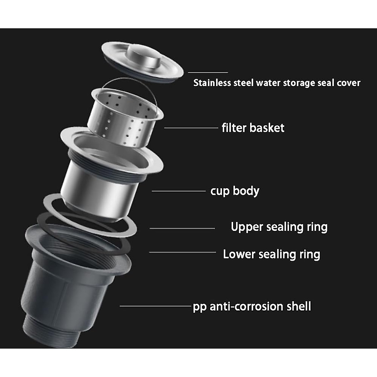 TOCTUS Outdoor Garden Sink Portable Hand Washing Station Single Trough Stainless Steel Commercial Sink Kitchen Bar Laundry Tub 1 Compartment with Storage Shelve and Faucet (Color : Hot and Cold)