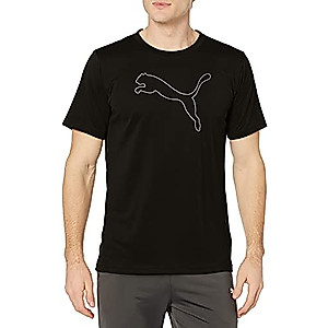 PUMA Men'sPerformance Cat Tee (Available in Big and Tall Sizes), Black, Medium