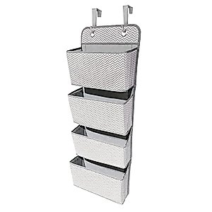 Bsxgse Storage The Shoe Shelf Door for Closet 4-Tier Over Shoe Rack Organizer Hanging Rack Under Sink Drip Tray (Grey, One Size)
