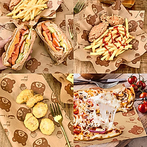 100Pcs Wax Paper Sheets for Food, Parchment Paper, Sandwich Wrapping Paper, Basket Liners Food Picnic Paper Deli Wrapping Sheets, 12 x 12 In