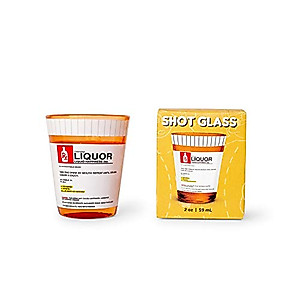 JUST FUNKY Rx Prescription 2-Ounce Shot Glass | Party Shot Glass For Barware Set Collection | Funny Drinkware for Cocktails, Whiskey, Tequila, Vodka, Adult Beverages