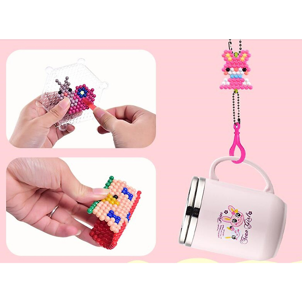 Vytung Water Fuse Beads Kit-3600 Beads 24 Colors(6 Glow in Dark) Mega Bead Refill Beads for Kids Beginners Activity Pack(3600 Beads Refill Pack))