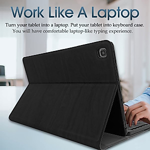 REAL-EAGLE Galaxy Tab S5e 2019 Backlit Keyboard Case SM-T720 SM-T725 SM-T727, 7 Color Backlights Detachable Wireless Keyboard Protective Case Cover for Samsung Galaxy Tab S5e 10.5 Inch 2019, Black