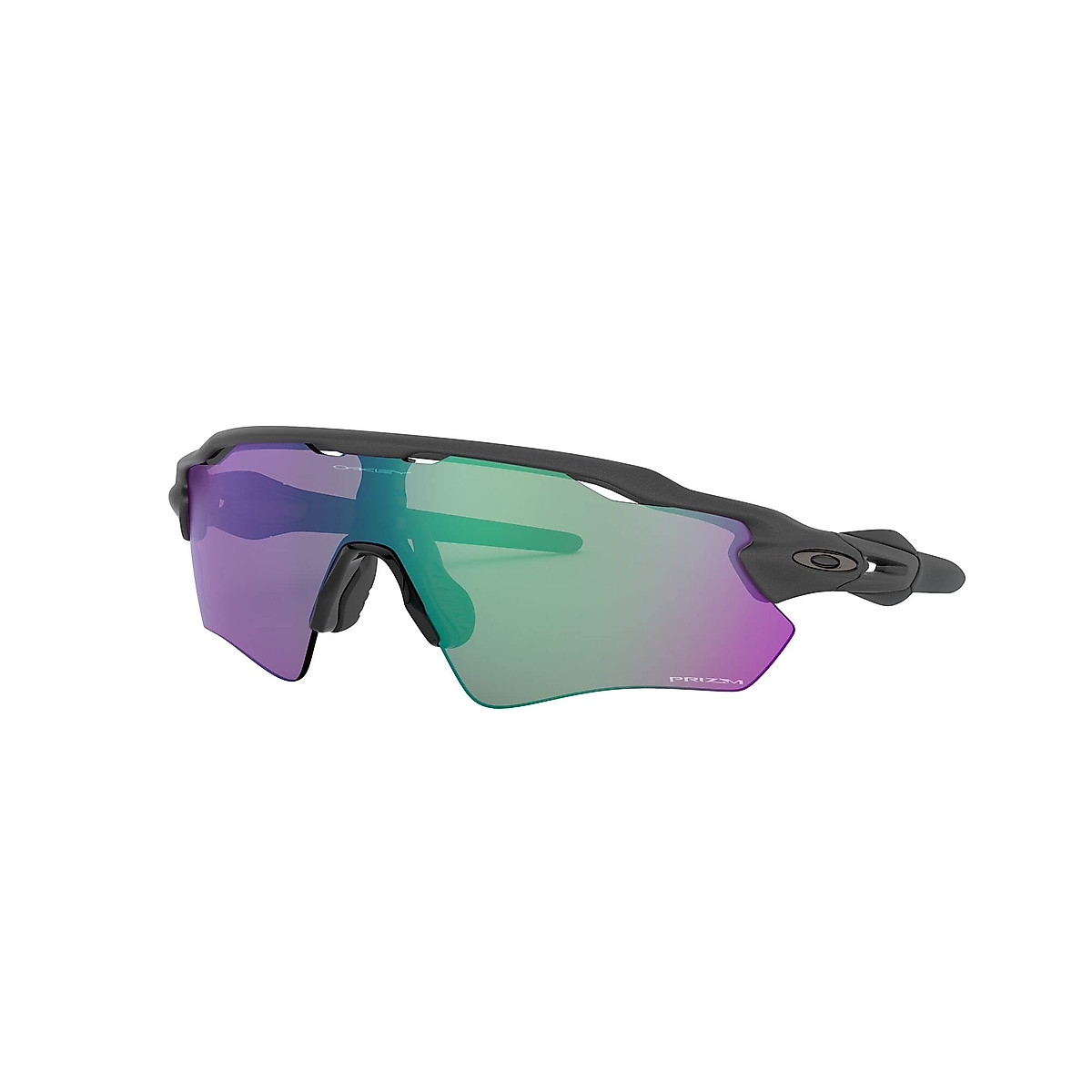 Oakley Men's OO9208 Radar EV Path Rectangular Sunglasses, Steel/Prizm Road Jade, 38 mm