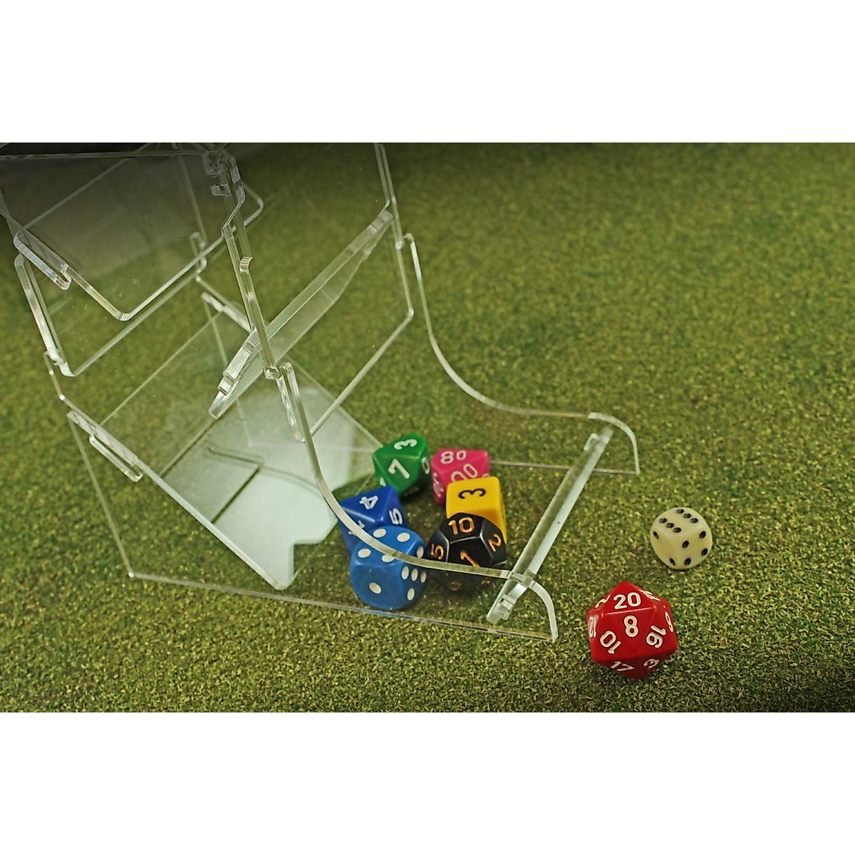LITKO Dice Tower | Dice Roller | Dice Tumbler | Dice Boot | TTRPG | Board Games (Translucent Red)