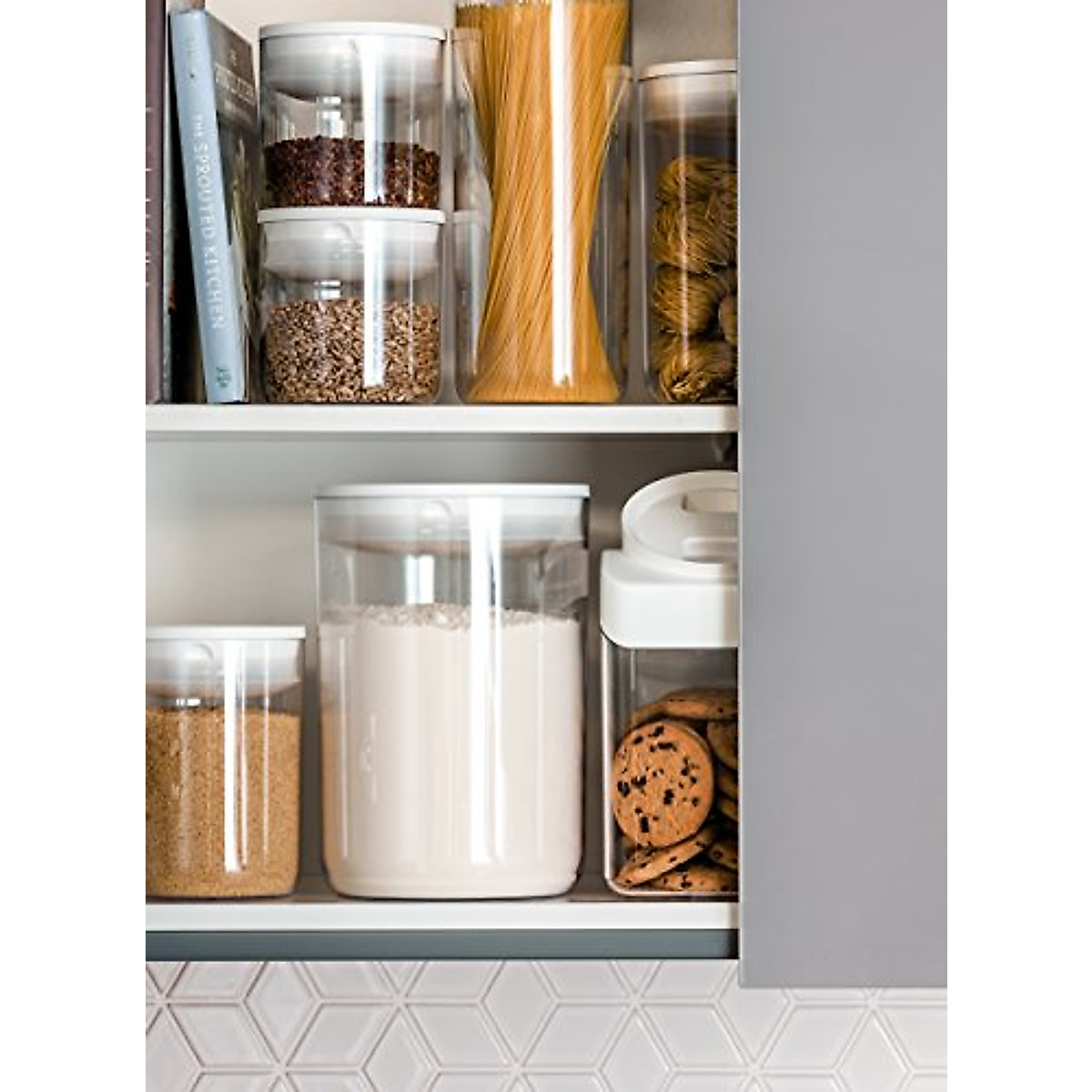 Click Clack Pantry Canister 0.6, 1.6, 3.3-Quart, Set of 3