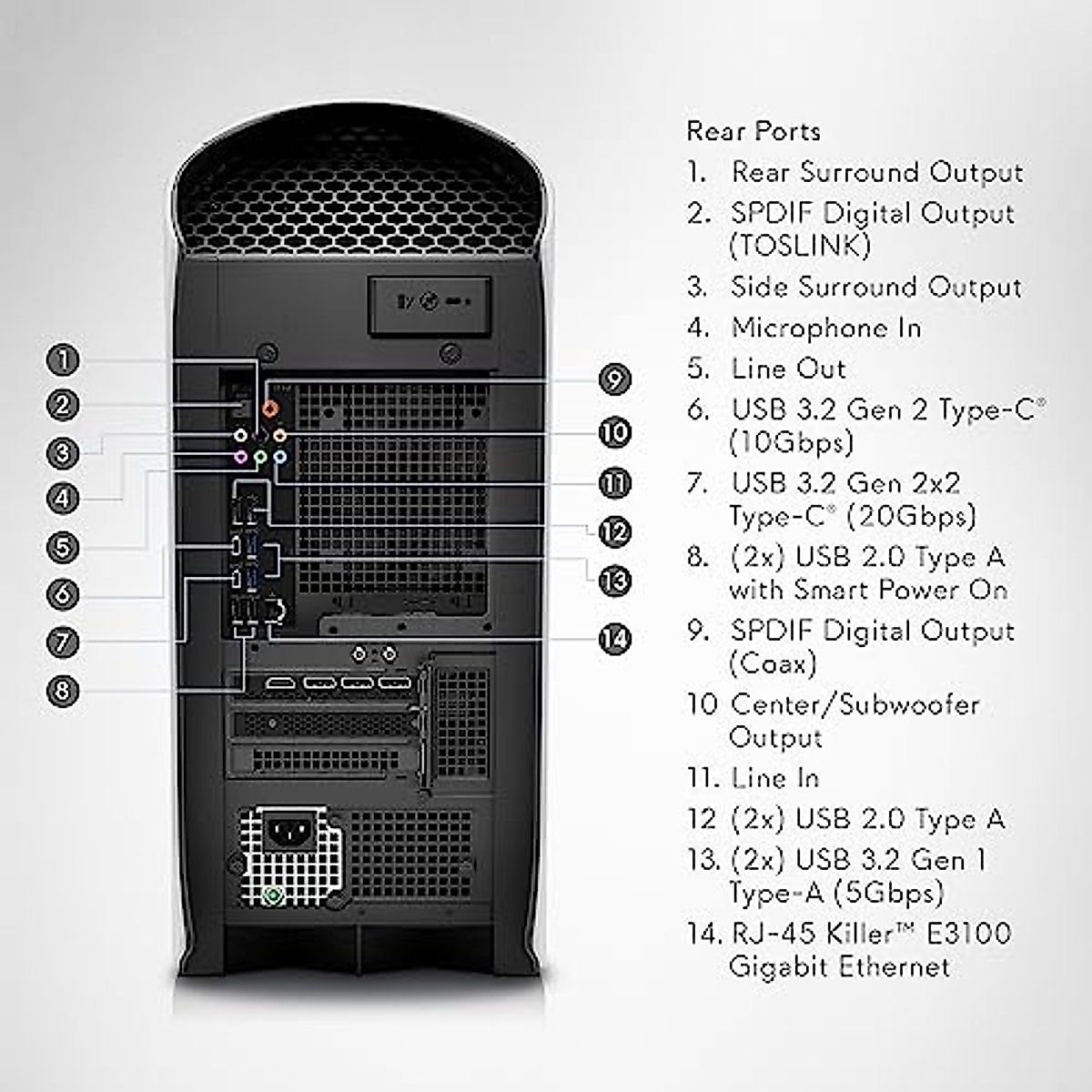 Alienware Aurora R15 Gaming Desktop - Intel Core i7-13700F, 16GB DDR5 RAM, 512GB SSD+1TB HDD, NVIDIA RTX 4070 Ti, Liquid Cooling, Windows 11 Home, 1-Year Premium Support - Dark Side of The Moon
