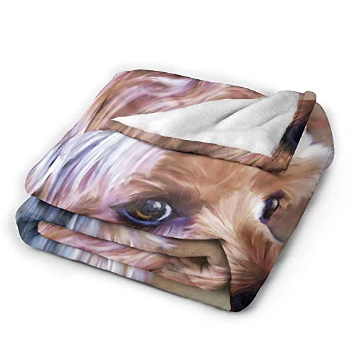 Yorkie Dog Yorkshire Blanket Throw Blanket Soft Warm Lightweight Cozy Plush Blanket for Bedroom Living Rooms Sofa Couch Bed Gifts 60"X50"