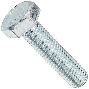 Class 10.9 Steel Cap Screw, Zinc Blue-Chromate Plated Finish, Hex Head, External Hex Drive, Meets DIN 933/ISO 898, 40mm Length, Fully Threaded, M10-1.5 Metric Coarse Threads (Pack of 25)