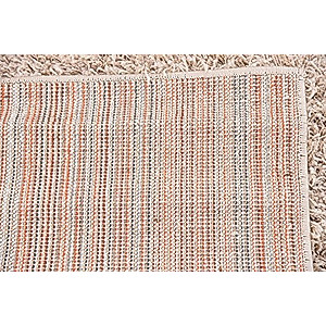 Unique Loom Solid Shag Collection Area Rug (4' 1" x 6' 1" Rectangle, Taupe)