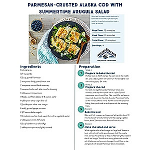Amazon Fresh Brand, Wild Caught Pacific Cod Skinless Fillet Portions, 12 Oz, Sustainably Sourced (Previously Frozen)