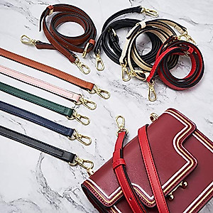 DEVPSISR Leather Adjustable Replacement Strap Shoulder Bag Cross Body Bag Purse Handbag For Women, 43-51 Inch（Pink）