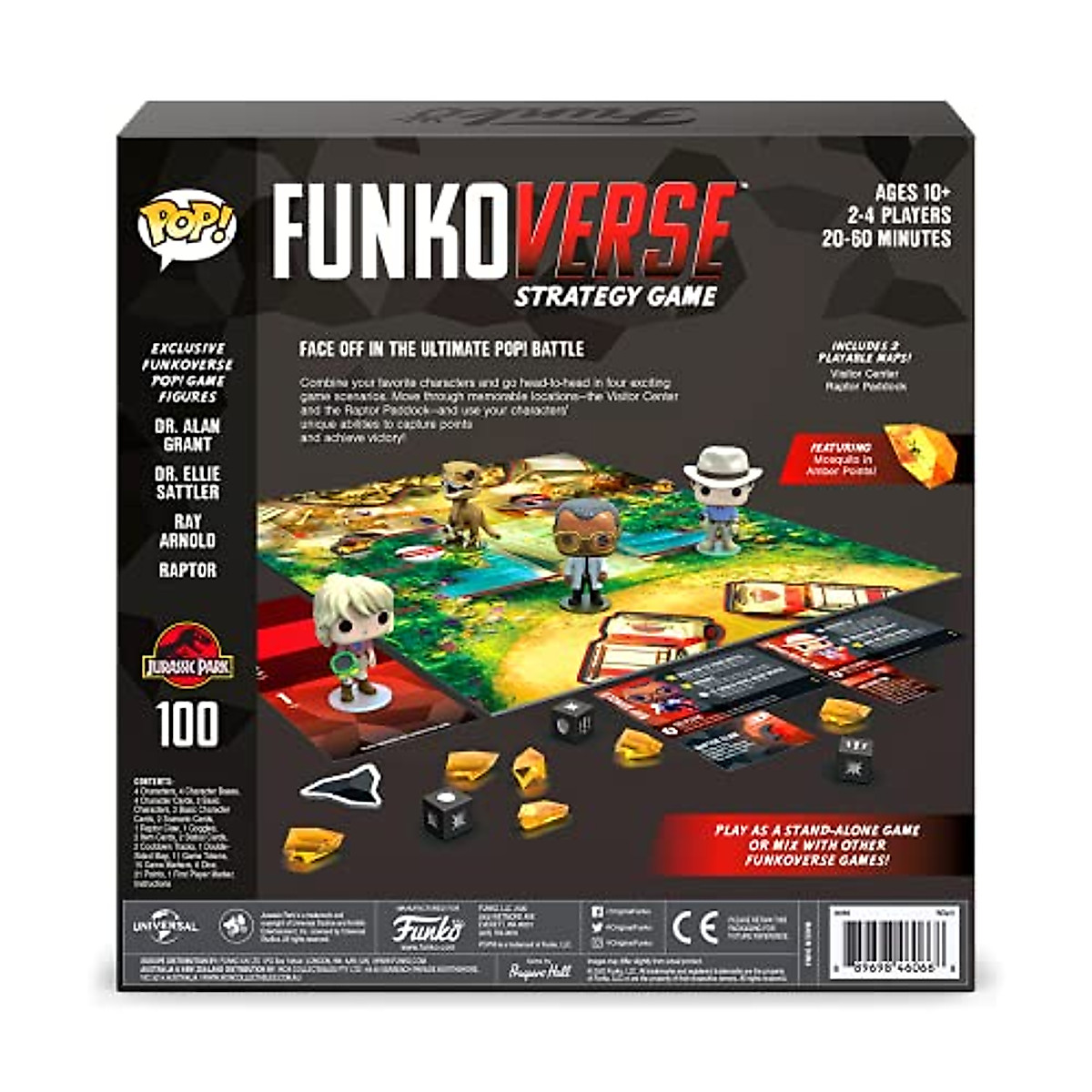 Funkoverse: Jurassic Park 100 4-Pack Board Game,2 TO 4 players, Multicolour