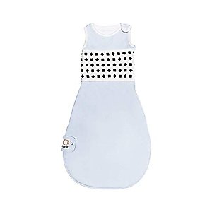 Nanit Breathing Wear Sleeping Bag – 100% Cotton Baby Sleep Sack - Works with Nanit Pro Baby Monitor to Track Breathing Motion Sensor-Free, Real-Time Alerts, Size Small, 3-6 Months, Powder Blue