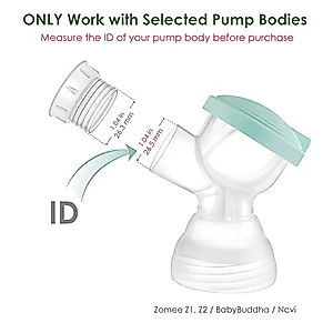 Maymom MyFit 19mm Shield & Shield Converter Compatible with Zomee Pump Body, NCVI Pump Connector and Babybuddha Pump Body; Not Original Zomee Pump Parts; 2pc