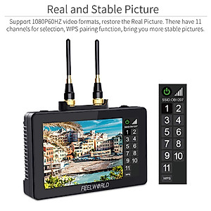 FEELWORLD FT6 FR6 5.5 Inch Wireless Video Transmission DSLR Camera Field Monitor Built in Transmitter and Receiver System Long Range 800ft Low Latency 0.07s Touch 3D LUT HDR 4K HDMI Director AC DP