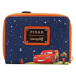 Loungefly Disney Pixar Moments Cozy Cone Zip Around Faux Leather Wallet Lightweight Cars One Size