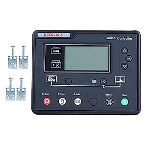 Electric Generator Controller Module, DGS6110U Electronic Generator Controller Module Control Panel LCD Display