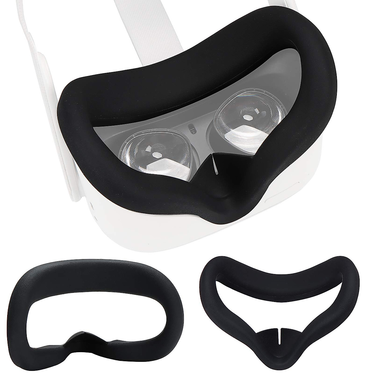 Silicone Face Interfacial Cover for Oculus Quest 2 Gaming Accessories Headset Sweat-Proof Non-Slip Washable Replacement Light Blocking Pads Cushion by X-super Home