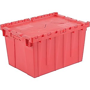 Global Industrial Red Distribution Container With Hinged Lid 21-7/8x15-1/4x12-7/8