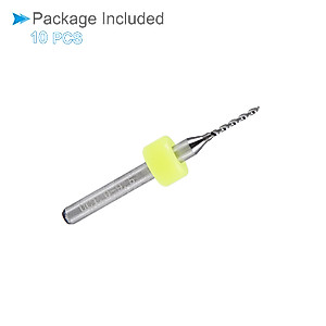 CoCud Micro PCB Drill Bits, 1/8" Shank 1mm Cutting Edge, Tungsten Carbide Print Circuit Board Drill Bit - (Applications: for CNC Drilling Engraving Machine), 10-Pieces