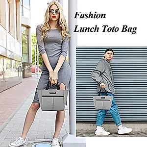 MAXTOP Lunch Bags for Women,Insulated Thermal Lunch Tote Bag,Lunch Box with Front Pocket for Office Work Picnic Shopping