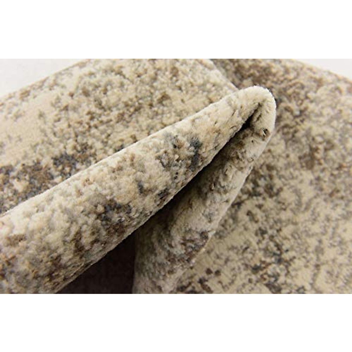 Unique Loom Tuareg Collection Distressed Abstract Traditional Vintage Area Rug, 4 ft x 6 ft, Beige/Brown