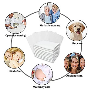 ZHOMA Disposable Underpads Waterproof Urine Pad 23 x 36 Inches Fast Absorption, Suitable for Infants, Children, Adults or The Elderly 40 Pack White
