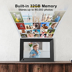 Arktronic Digital Picture Frame WiFi 8 Inch Smart Digital Photo Frame with 1280x800 HD IPS Touch Screen, Auto-Rotate and Slideshow, Easy Setup to Share Moments Via APP from Anywhere Anytime